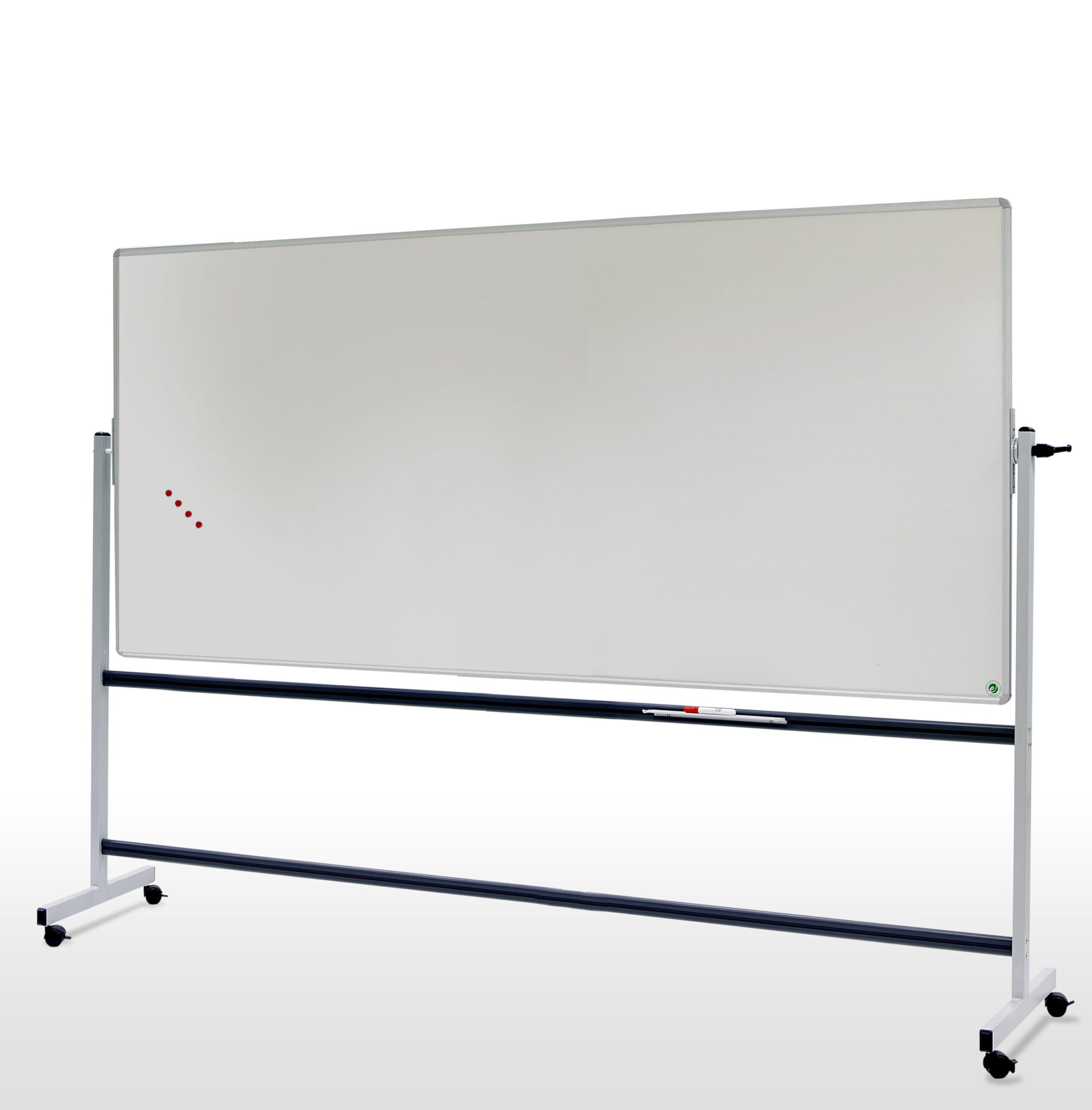 Tableau Mobile Pivotant Axe Horizontal Émail Blanc Projection - Aratice